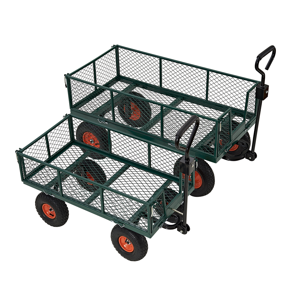Panana Heavy Duty Large Garden Trolley Cart Truck 4 Wheel Transport ...